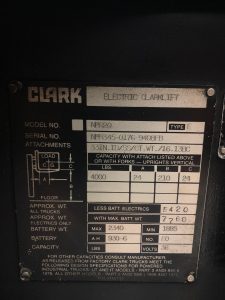 CES #20853 Clark NPR20 Reach Forklift - Coronado Equipment Sales