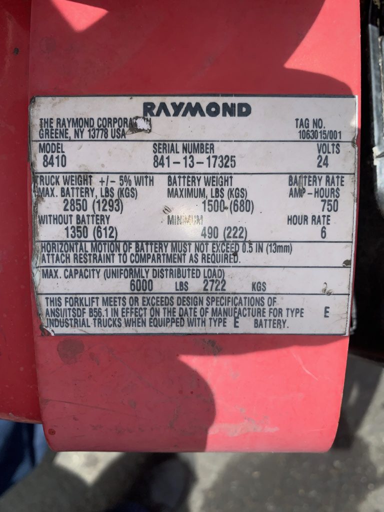 CES #21184 Raymond 8410 Rider Pallet Jack - Coronado Equipment Sales